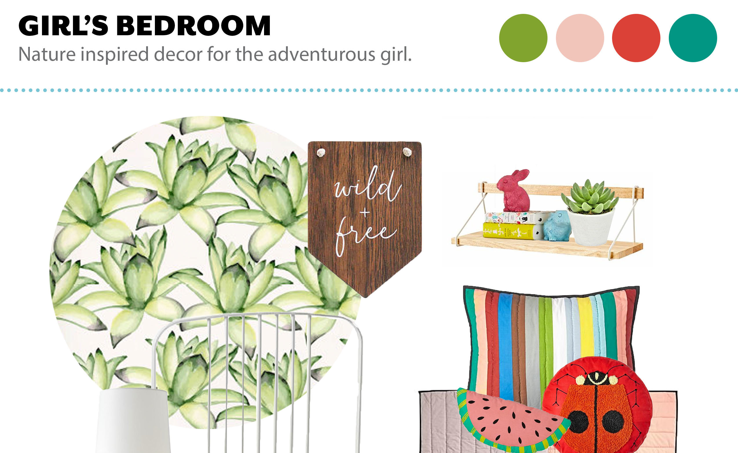 Nature Inspired Girl's Bedroom - Crate&Kids Blog