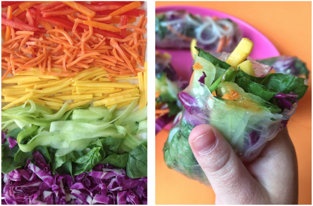 Rainbow Spring Roll Recipe - Crate&Kids Blog